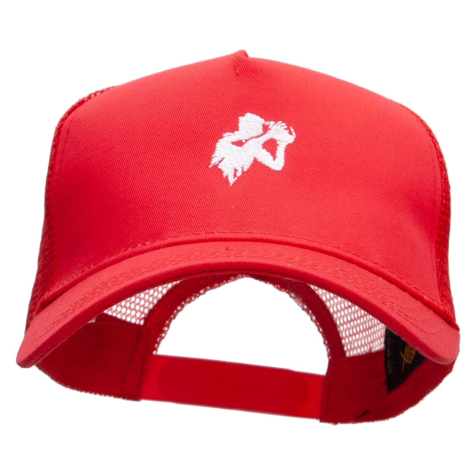 Rugby Player Five Panels Pro Style Trucker Mesh Cap - Red OSFM ...
