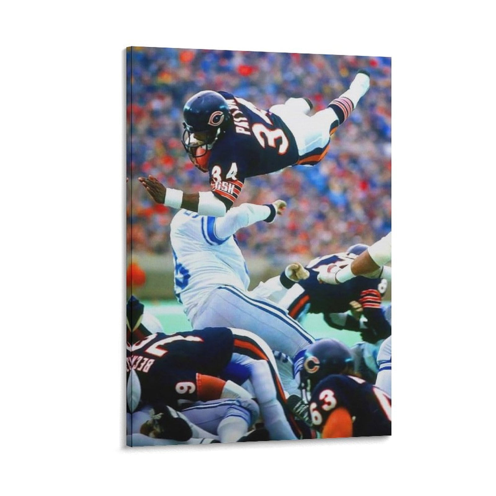 Rugby Player Walter Payton Poster Canvas Art Poster and Wall Art ...