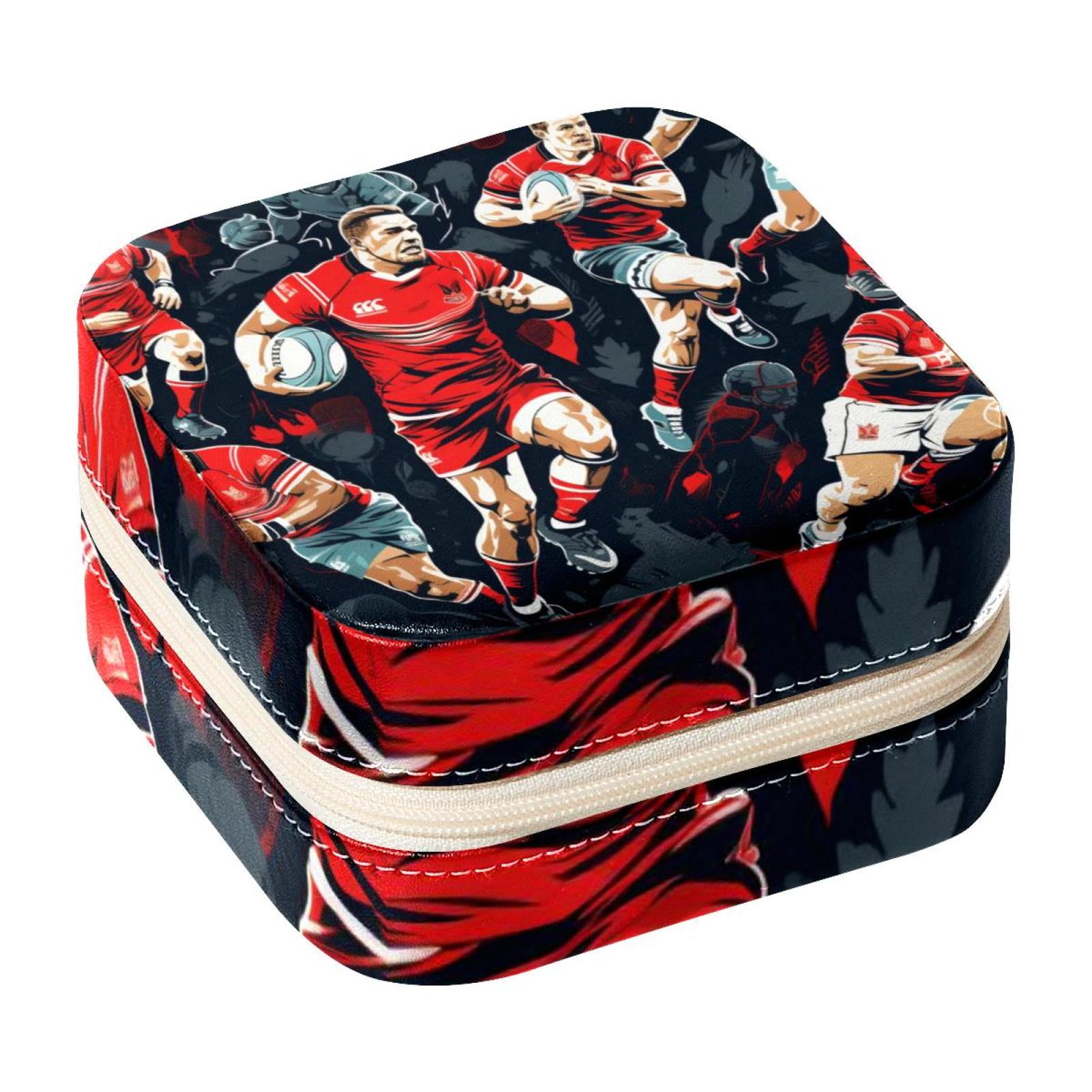 Rugby Portable Square Jewelry Box for Rings Earrings Necklaces ...