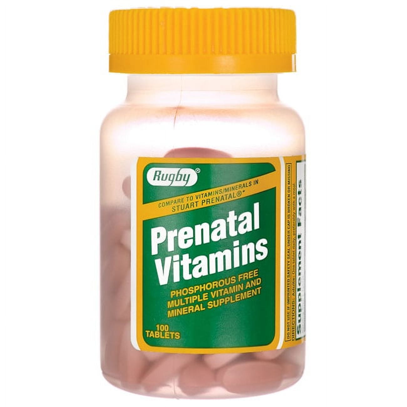 Rugby Prenatal Vitamins Tablets, 100 Count HSA/FSA Eligible - Walmart.com