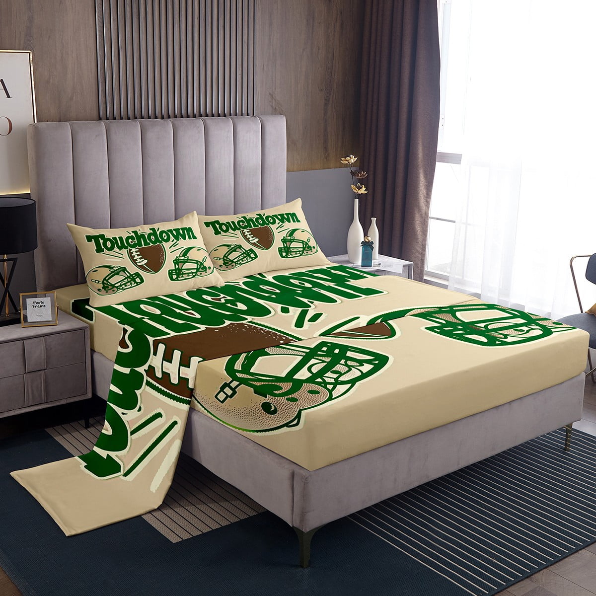 Rugby Sheets Sports Bed Sheets American Football Sheet Set for Football ...