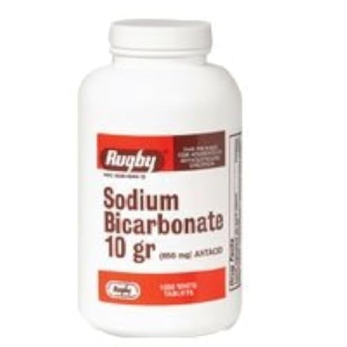 Rugby Sodium Bicarbonate 10 grains tablets relieve heartburn, antacid ...
