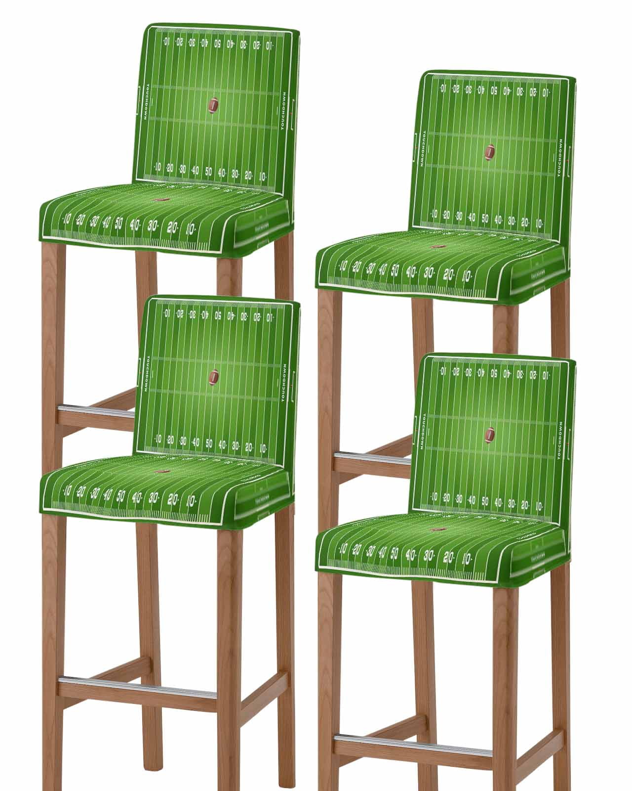Rugby Sport Bar Stool Covers Set of 4, American Football Field Stadium ...