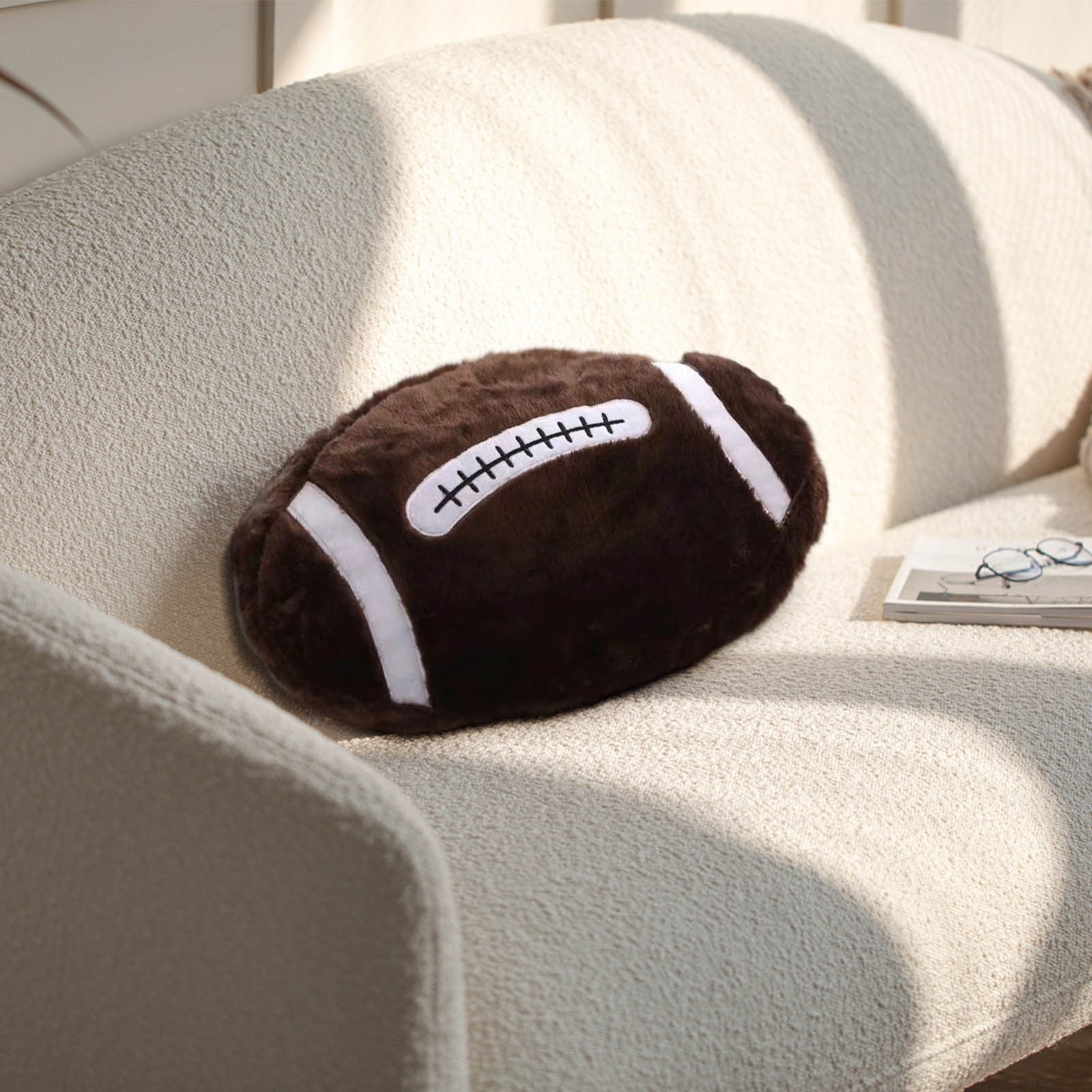 Rugby Sports Pillow Fluffy Soft Throw Pillow Toy,13.8" Cute Sports ...