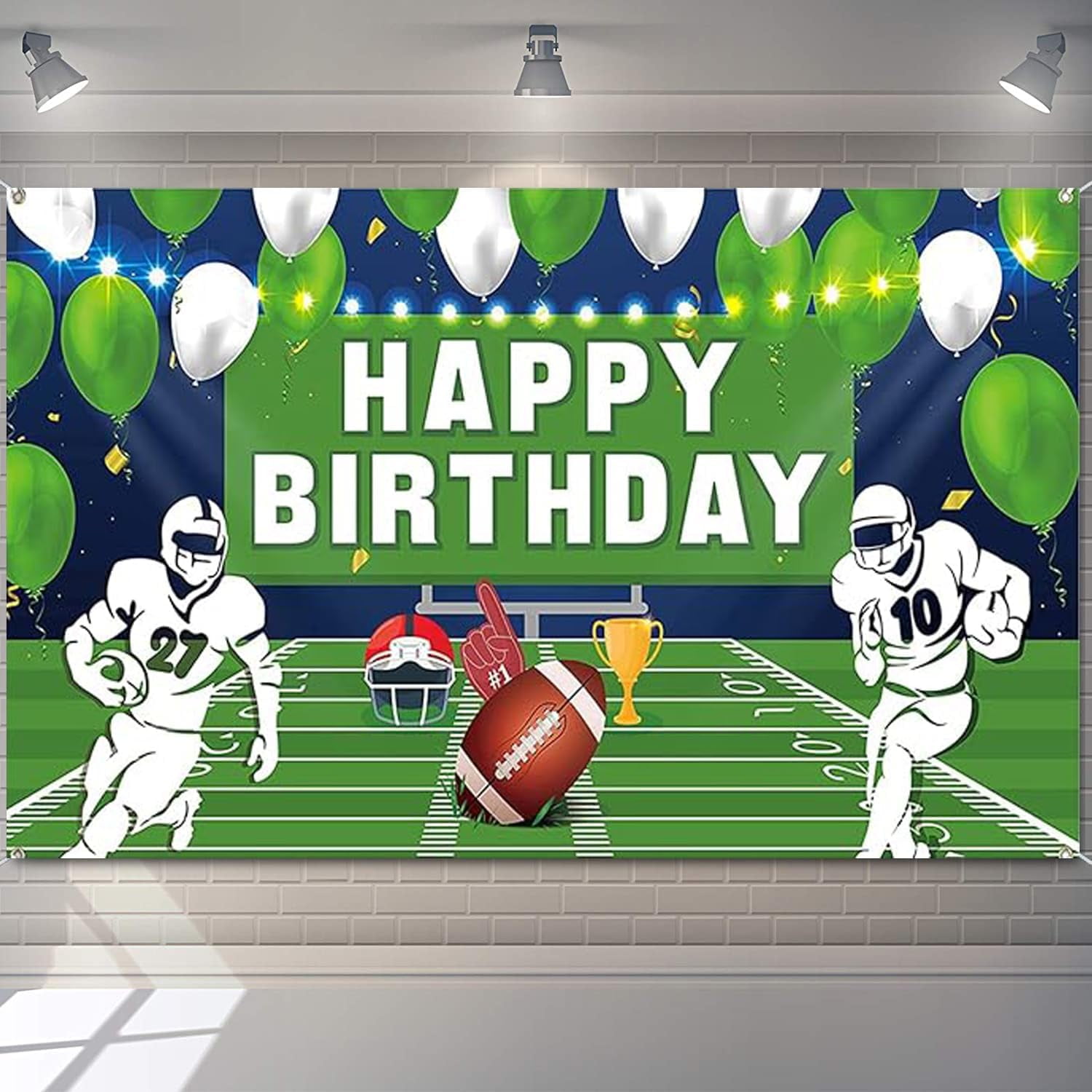 Rugby Stadium Happy Birthday Backdrop Rugby Sports Soccer Field Sports ...