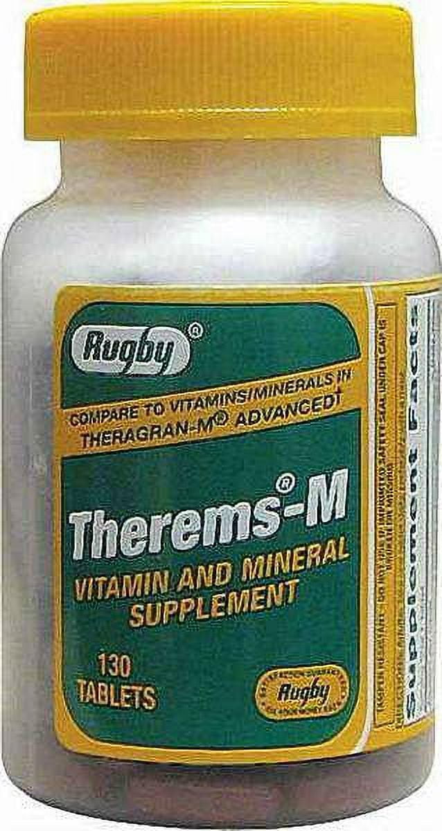 Rugby Therems-M Daily Multivitamin & Mineral Supplement Tablets, 130 ...