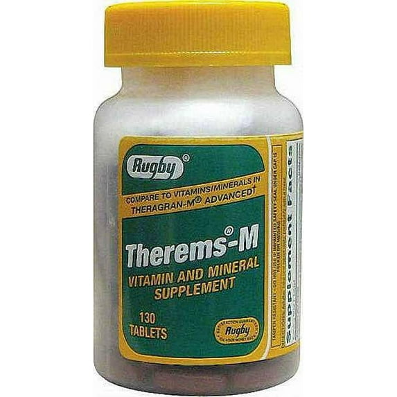 Rugby Therems-M Daily Multivitamin & Mineral Supplement Tablets, 130 ...