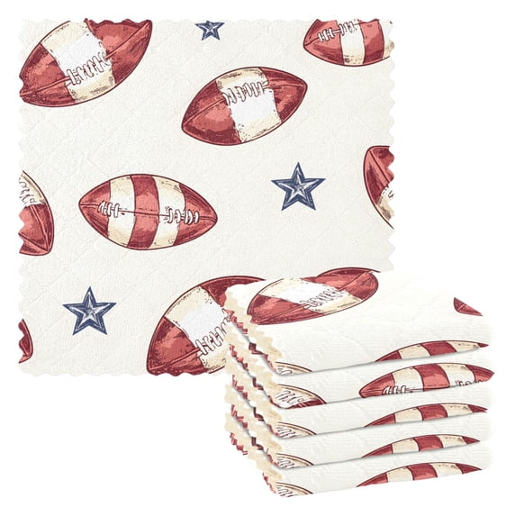 Rugby Tile Stars Kitchen Cloth Dish Towels for Drying Washing Absorbent ...