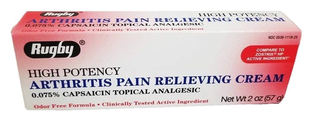 Rugby Topical Analgesic Arthritis Pain Relieving Cream, Odor Free, 2oz ...