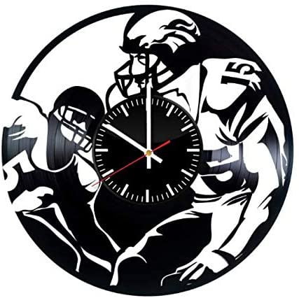Rugby Vintage Black Vinyl Record Wall Clock Wall Art 3D Modern Design ...