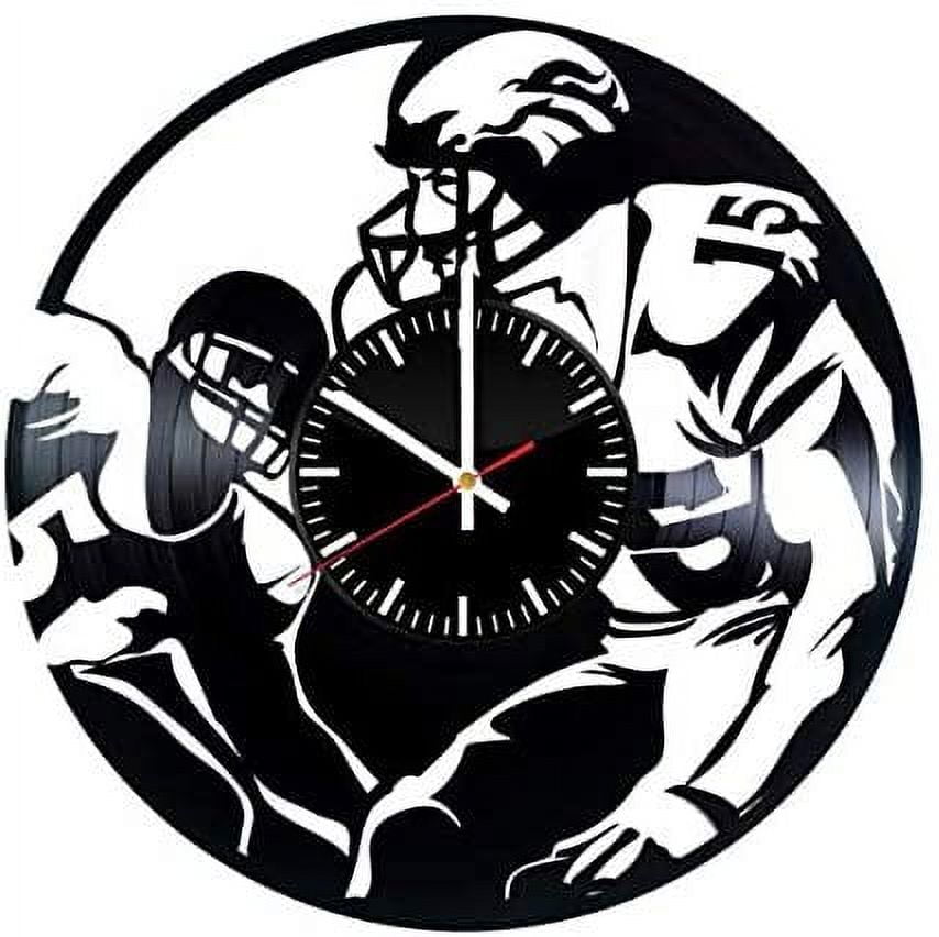 Rugby Vinyl Wall Clock,Vinyl Record Clock Wall Art Unique Room Home ...