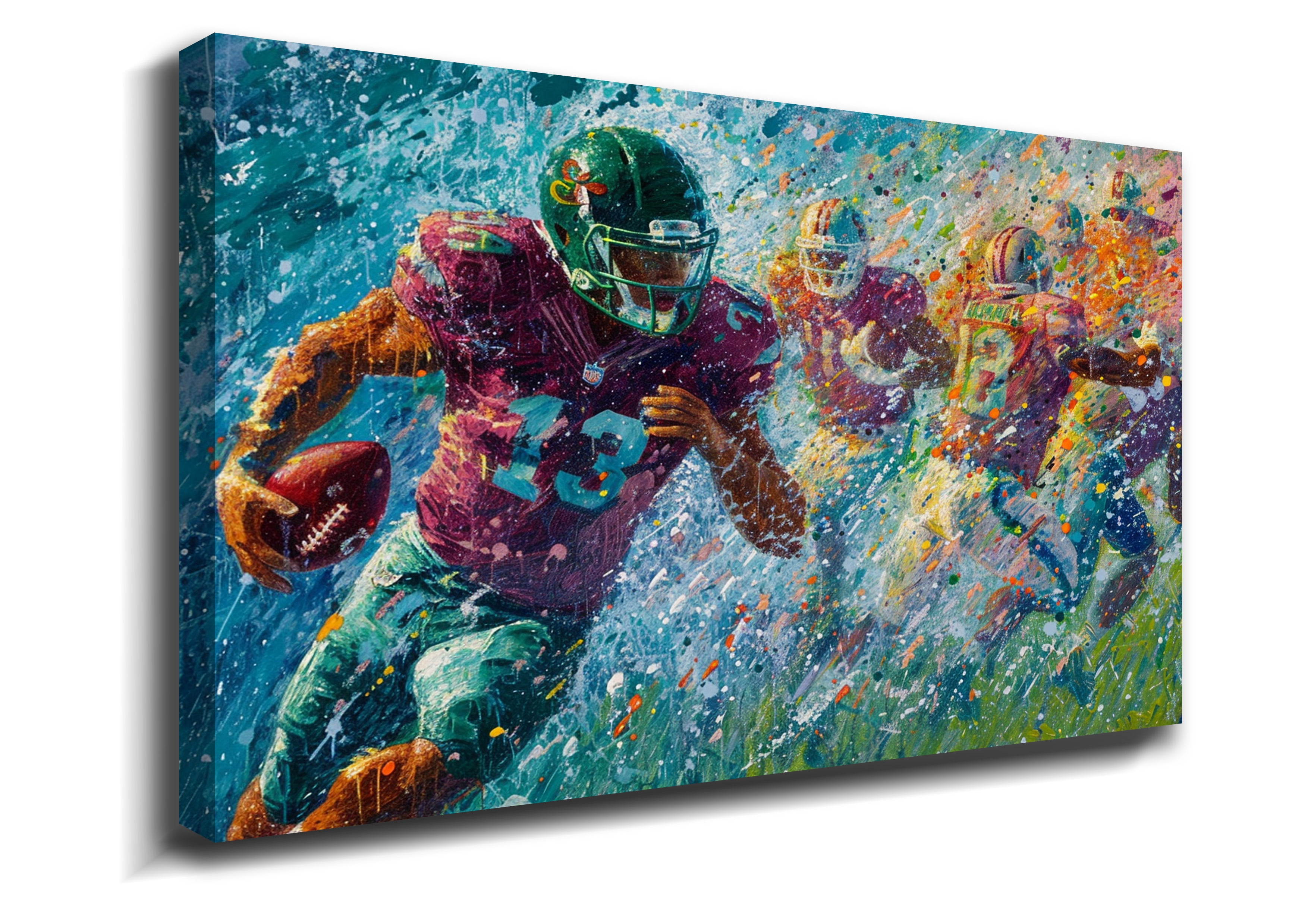 Rugby Wall Art Sports Decor Boys Bedroom Decor Wall Art For Livingroom ...