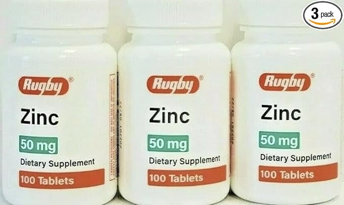Rugby Zinc Gluconate 50 mg, 100 Tablets - 3 Pack - Walmart.com