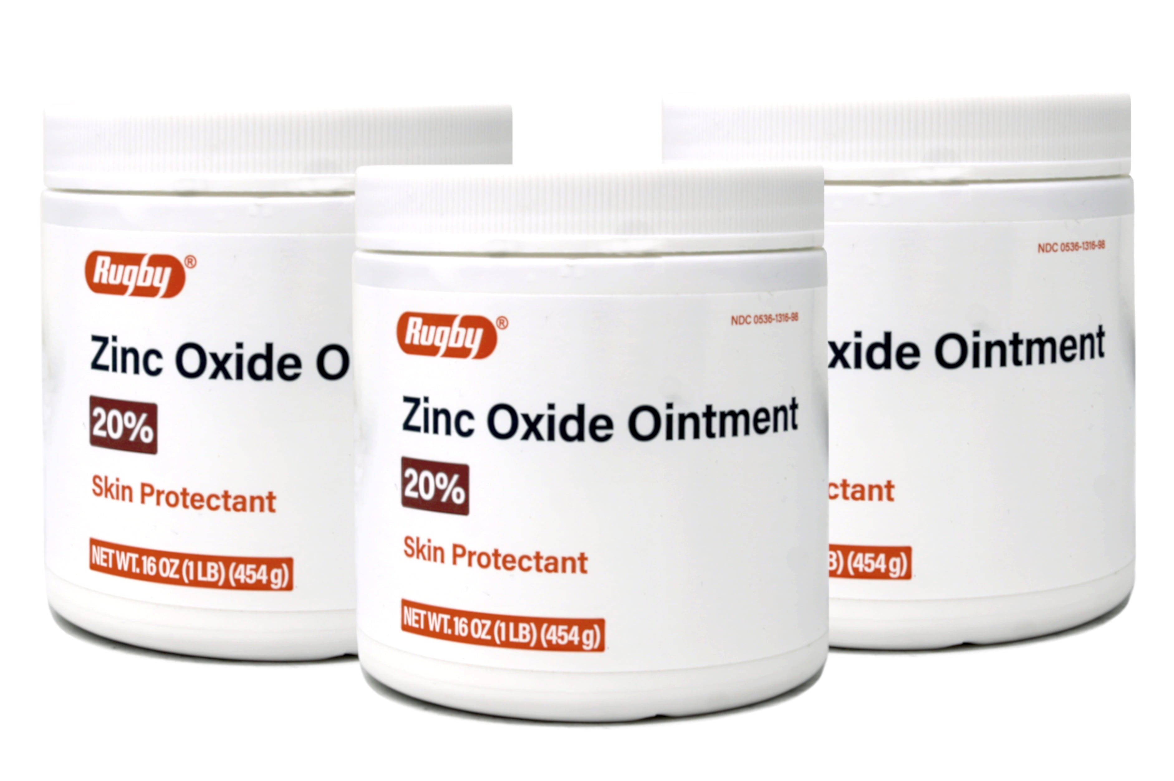 Rugby Zinc Oxide Skin Protectant Ointment, 16 oz Pack of 3, Treats ...