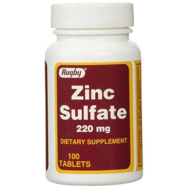 Rugby Zinc Sulfate Tabs 220 MG 100 ea - Walmart.com