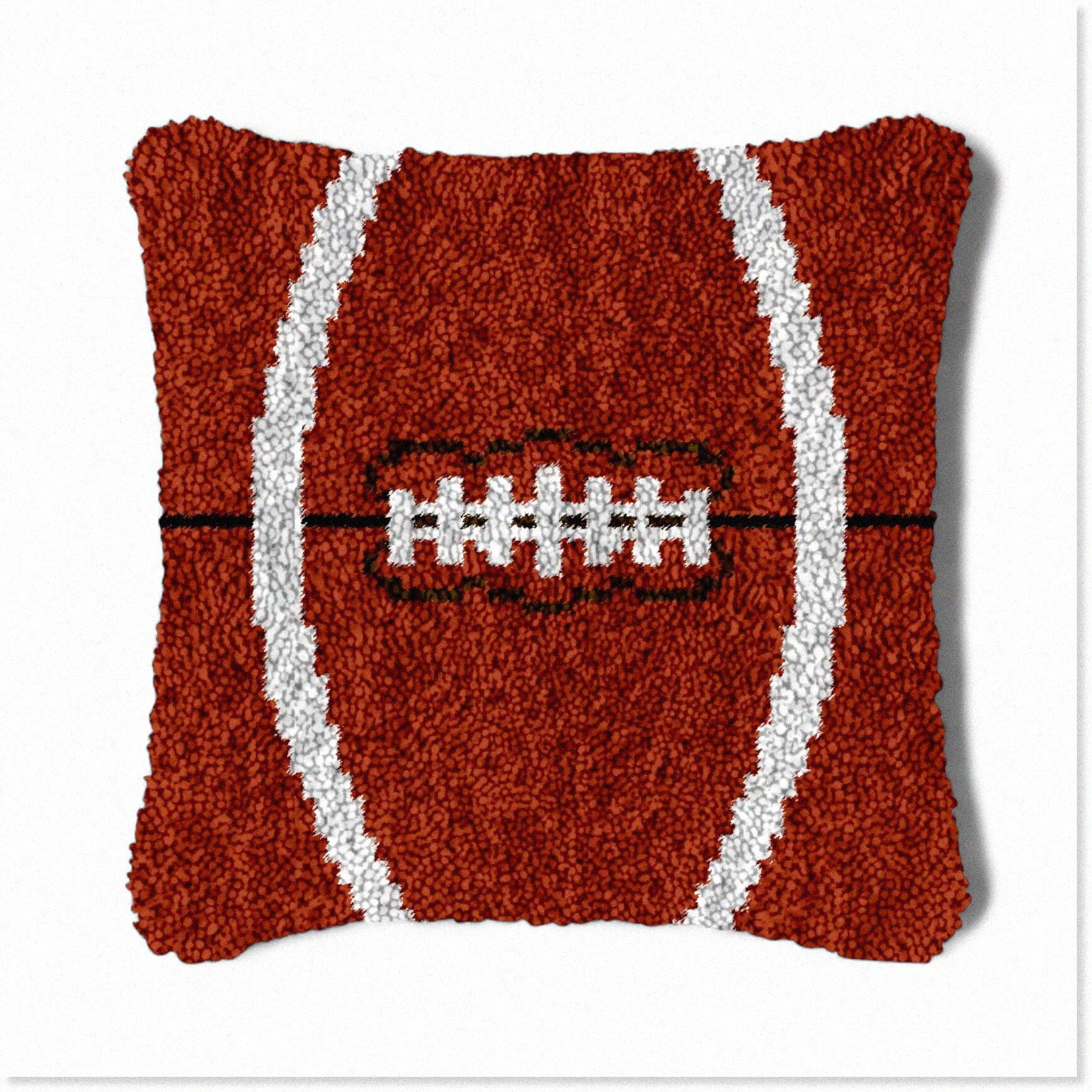 RugbyTouch Needlecraft Kit: Engaging Latch Hook Pillow for Adults ...