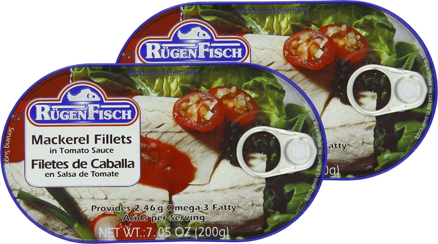 Rügenfisch Mackerel Fillets in Tomato Sauce - Walmart.com