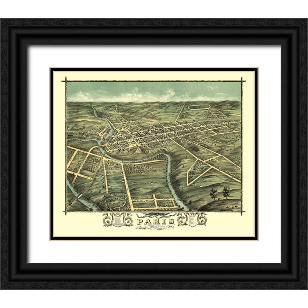 Ruger 14x12 Black Ornate Wood Framed with Double Matting Museum Art ...