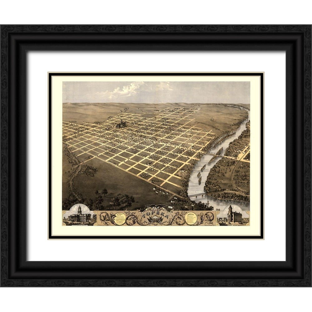 Ruger 14x12 Black Ornate Wood Framed with Double Matting Museum Art ...