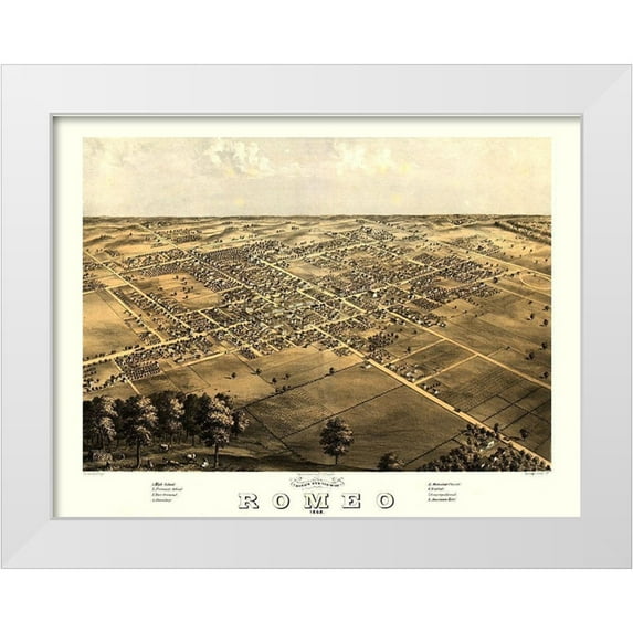 Ruger 14x12 White Modern Wood Framed Museum Art Print Titled - Romeo ...