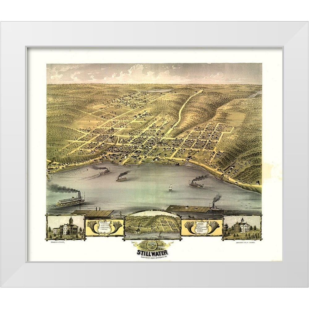 Ruger 17x15 White Modern Wood Framed Museum Art Print Titled ...