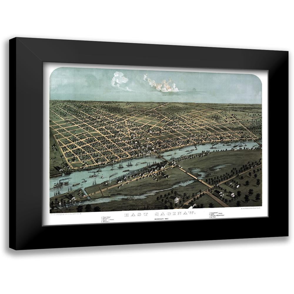 Ruger 18x14 Black Modern Framed Museum Art Print Titled - East Saginaw ...