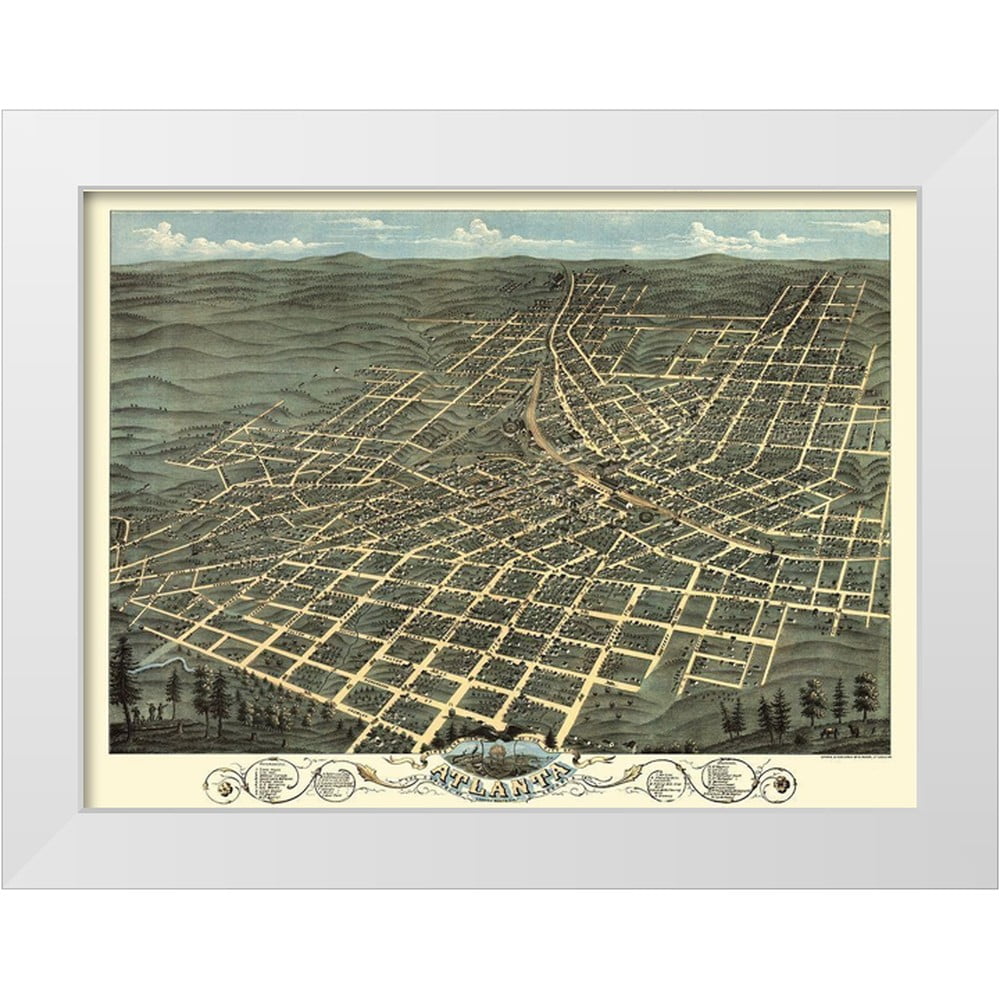 Ruger 18x14 White Modern Wood Framed Museum Art Print Titled - Atlanta ...