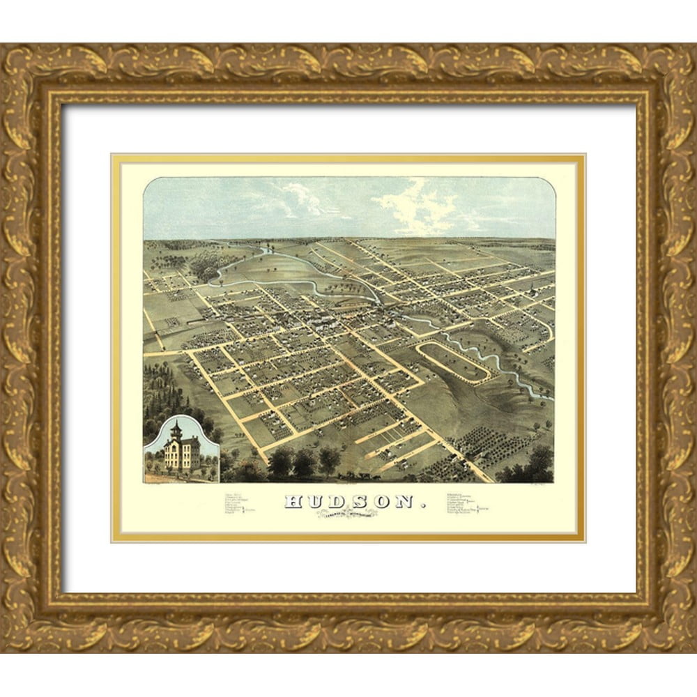 Ruger 18x15 Gold Ornate Wood Framed with Double Matting Museum Art ...