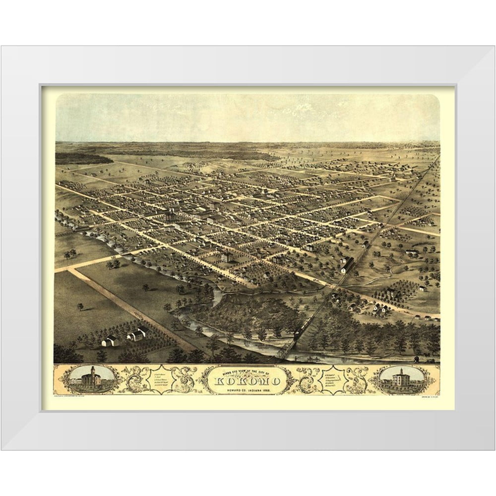 Ruger 32x26 White Modern Wood Framed Museum Art Print Titled - Kokomo ...