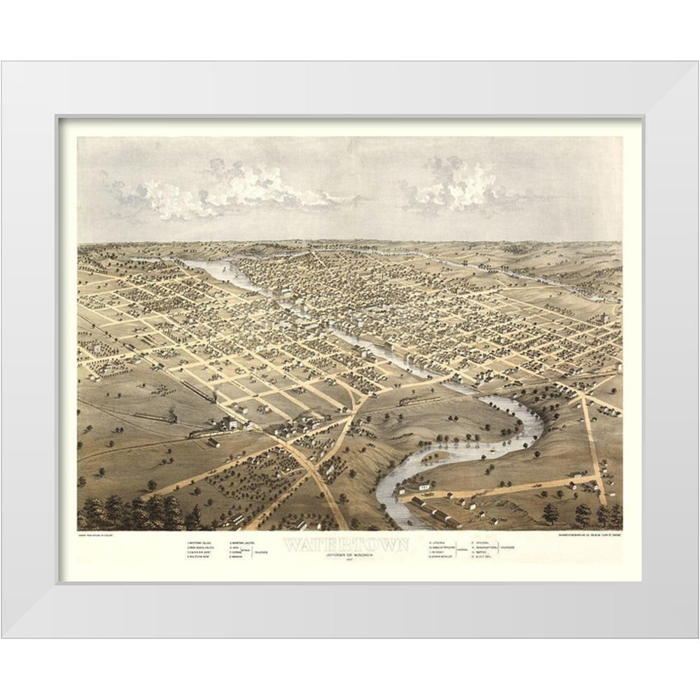 Ruger 32x26 White Modern Wood Framed Museum Art Print Titled ...