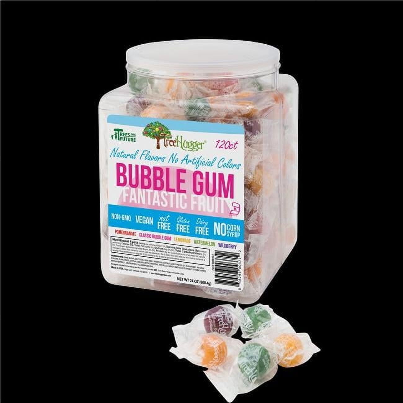 Treehugger Natural Bubble Gum Fantastic Fruit Mix - Case Of 120 - Ct ...