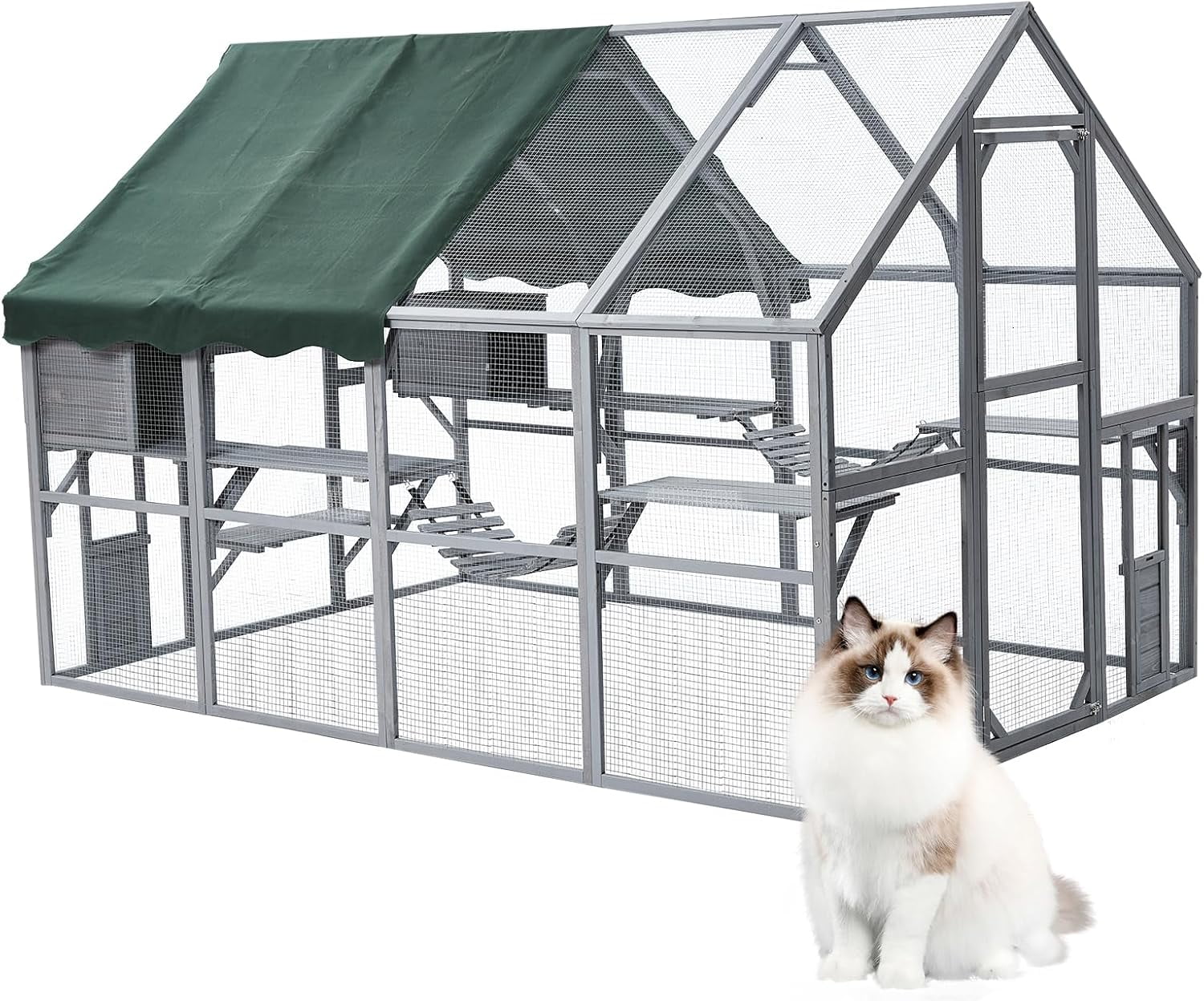 Rugerasy 110 Inch Extra Large Cat Enclosure,Large Catio with Waterproof ...