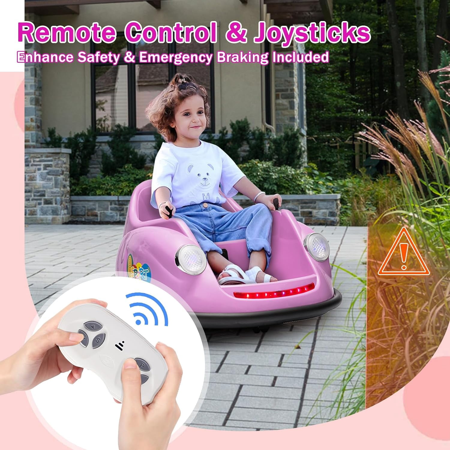 Rugerasy 12V Bumper Cars, Ride On Car, Electric Ride On Bumper Car Gift ...