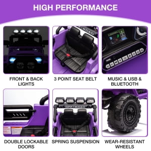 Rugerasy 12V Kids Ride On Car, Electric Truck with 5MPH Max Speed ...