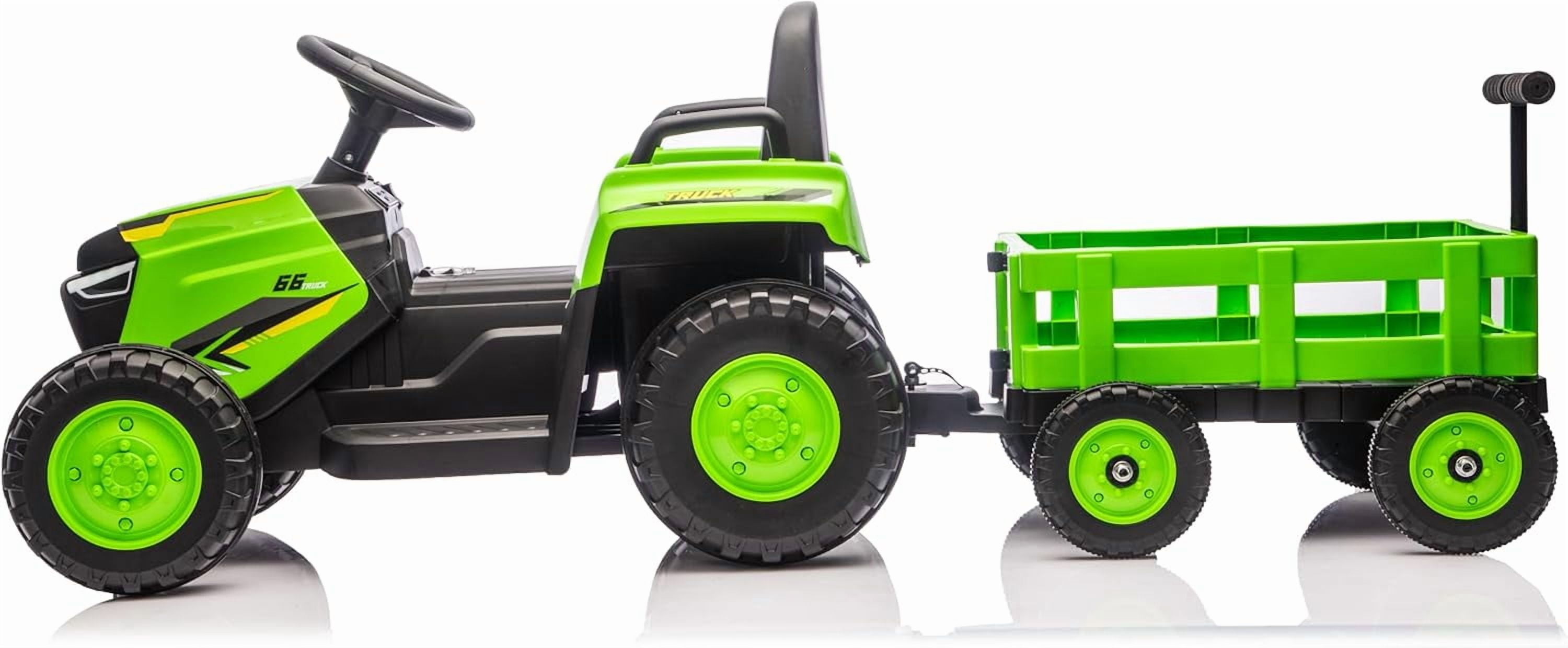 Rugerasy 12V Ride on Tractor with Detachable Garden Cart,Electric ...