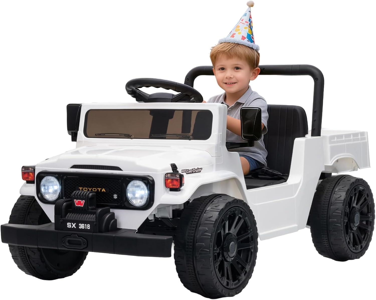 Rugerasy 12V Ride on Toy,Electric Car with Parent Remote Control Ride ...
