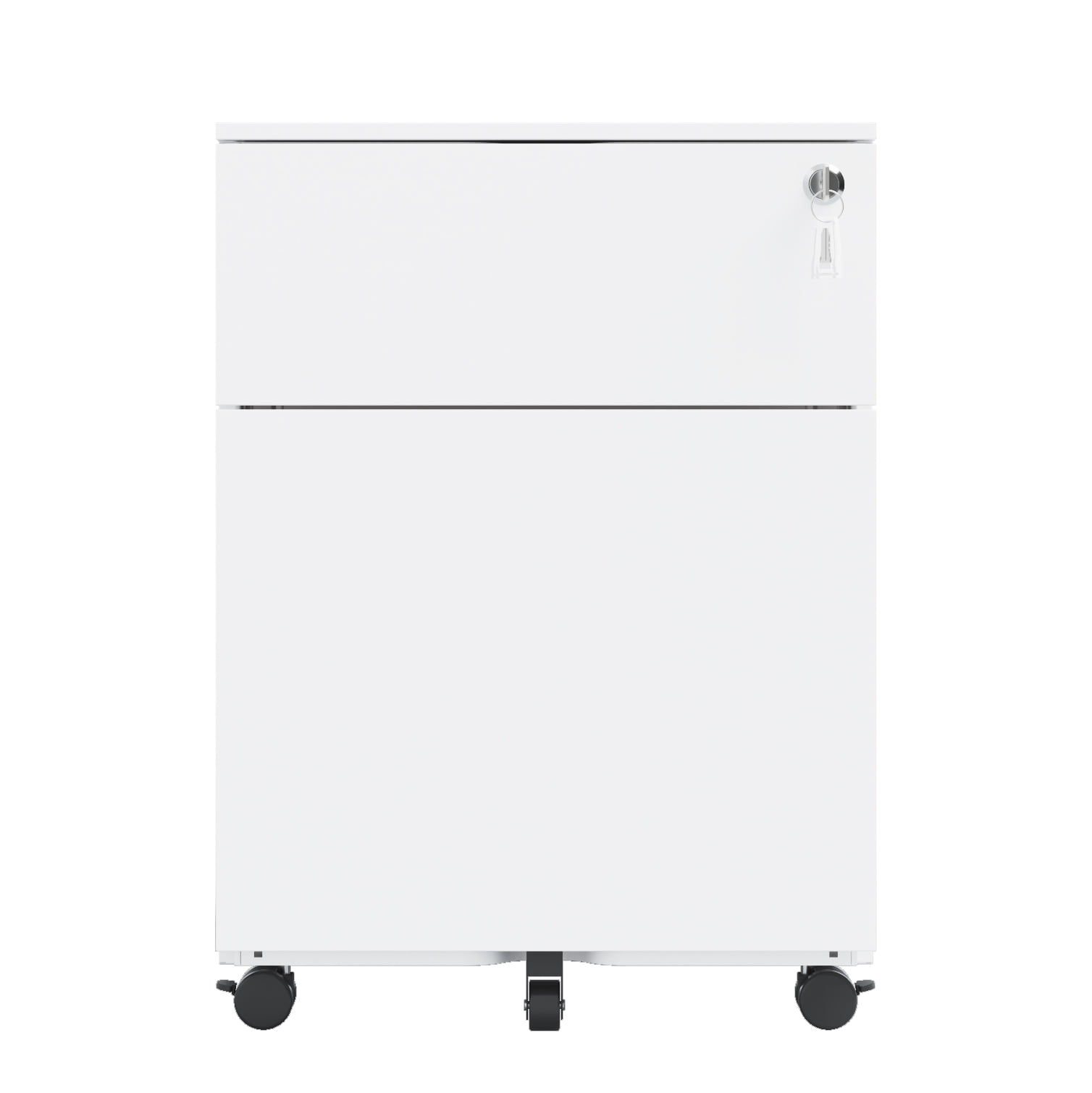 Rugerasy 2 Drawer Mobile File locker With Lock Steel File Storage ...