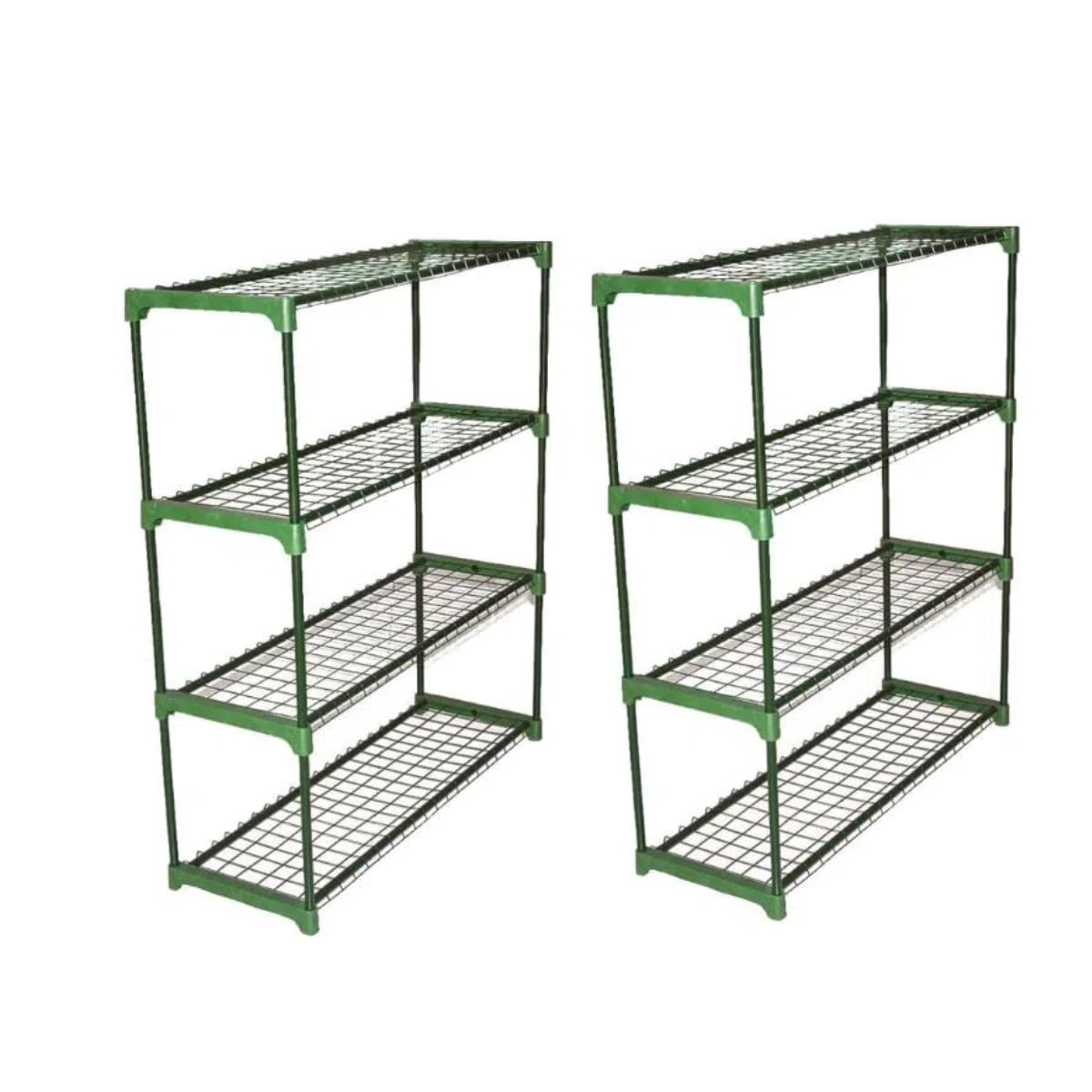 Rugerasy 2 Pack Plant Racks,4 Tier Garden Greenhouse Steel Staging ...