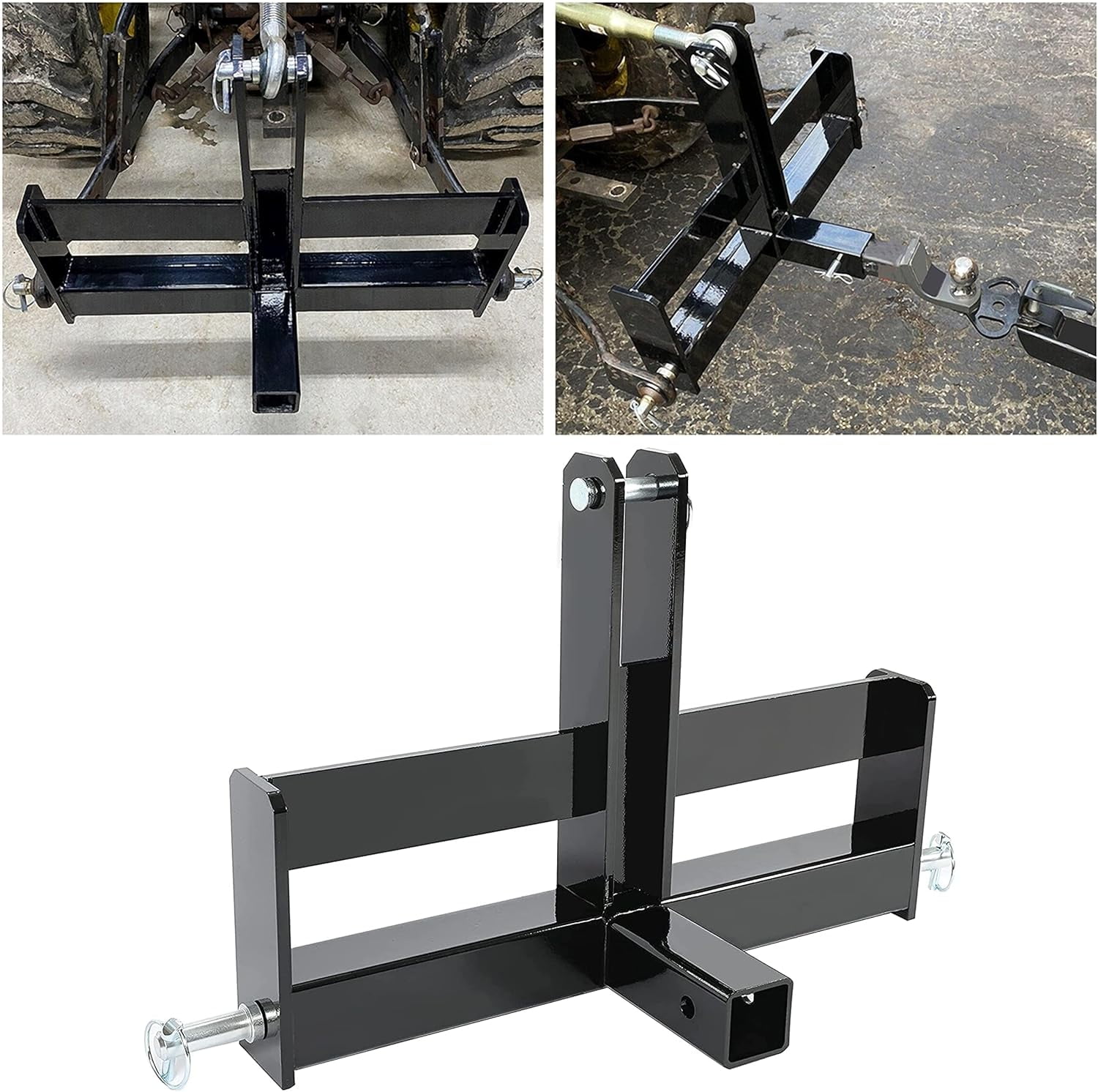 Rugerasy 3 Point 2Inch Square Trailer Hitch Receiver for Category 1 ...