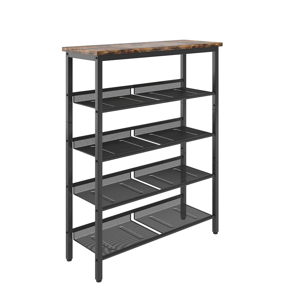 Rugerasy 5 Tier Shoe Rack, Industrial Shoe Storage Rack, 16-20 Pairs ...