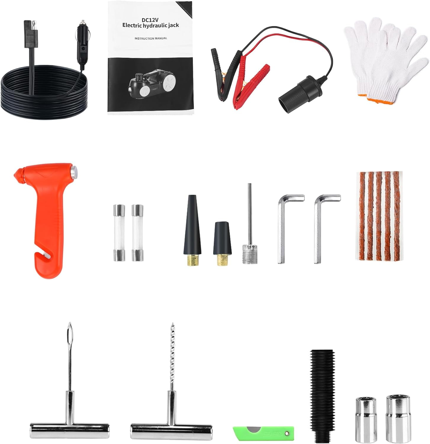 Rugerasy 5 Tons Electric Car Jack Kit,Hydraulic Car Jack Set,Floor Jack ...