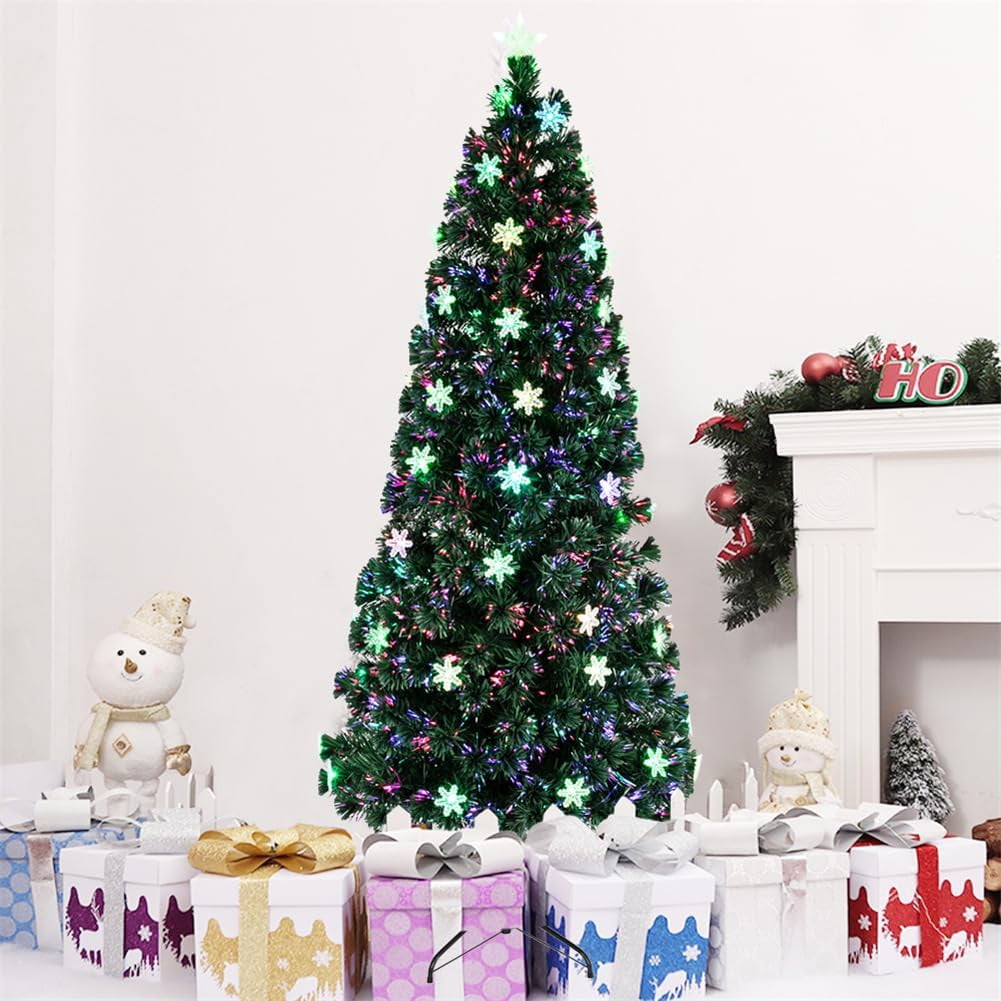 Rugerasy 6ft 230 Branches Christmas Tree,Sturdy Realistic PVC Pine Tree ...