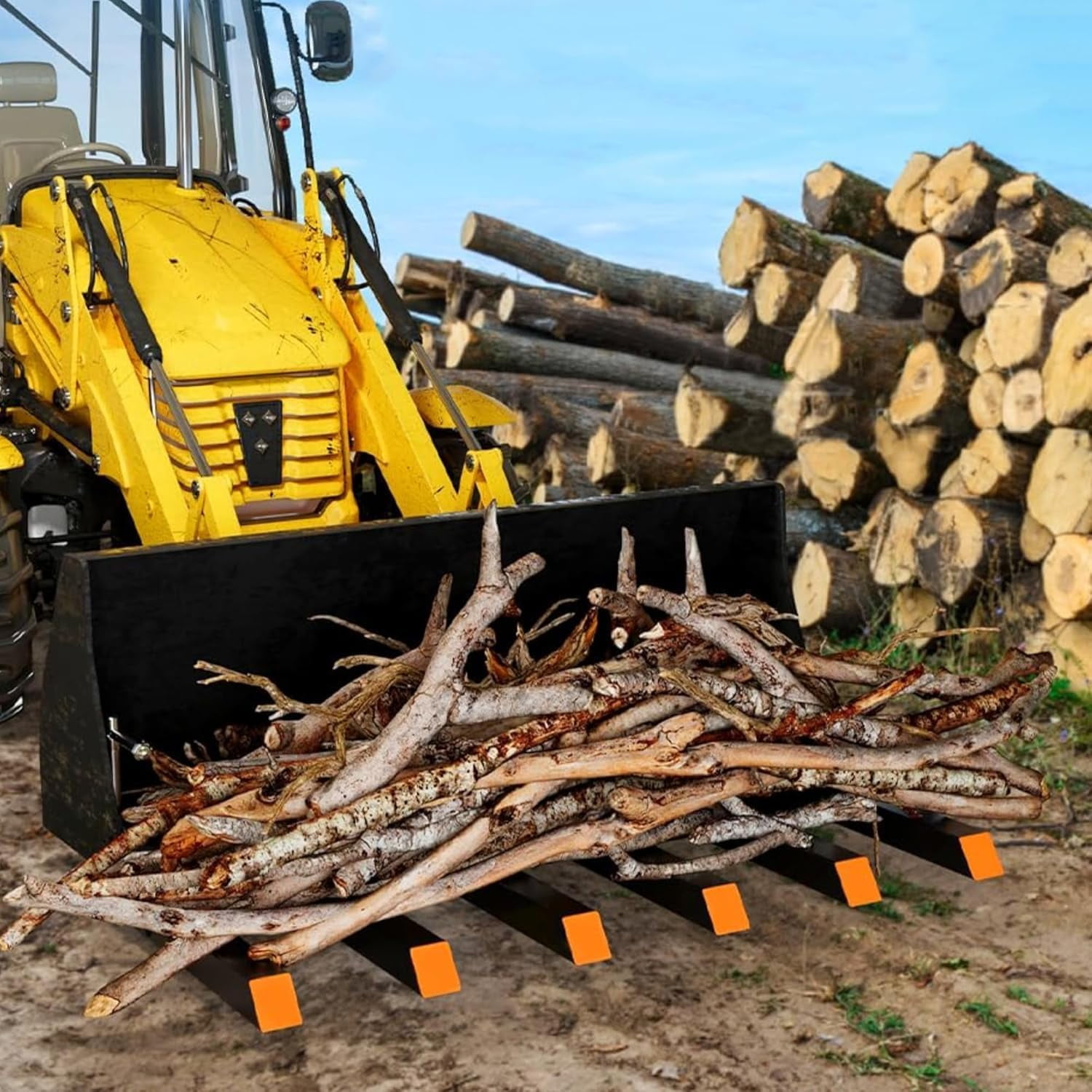 Rugerasy 7 Fork 68 Inch Clamp On Debris Forks,4000 LBS Capacity,Heavy ...