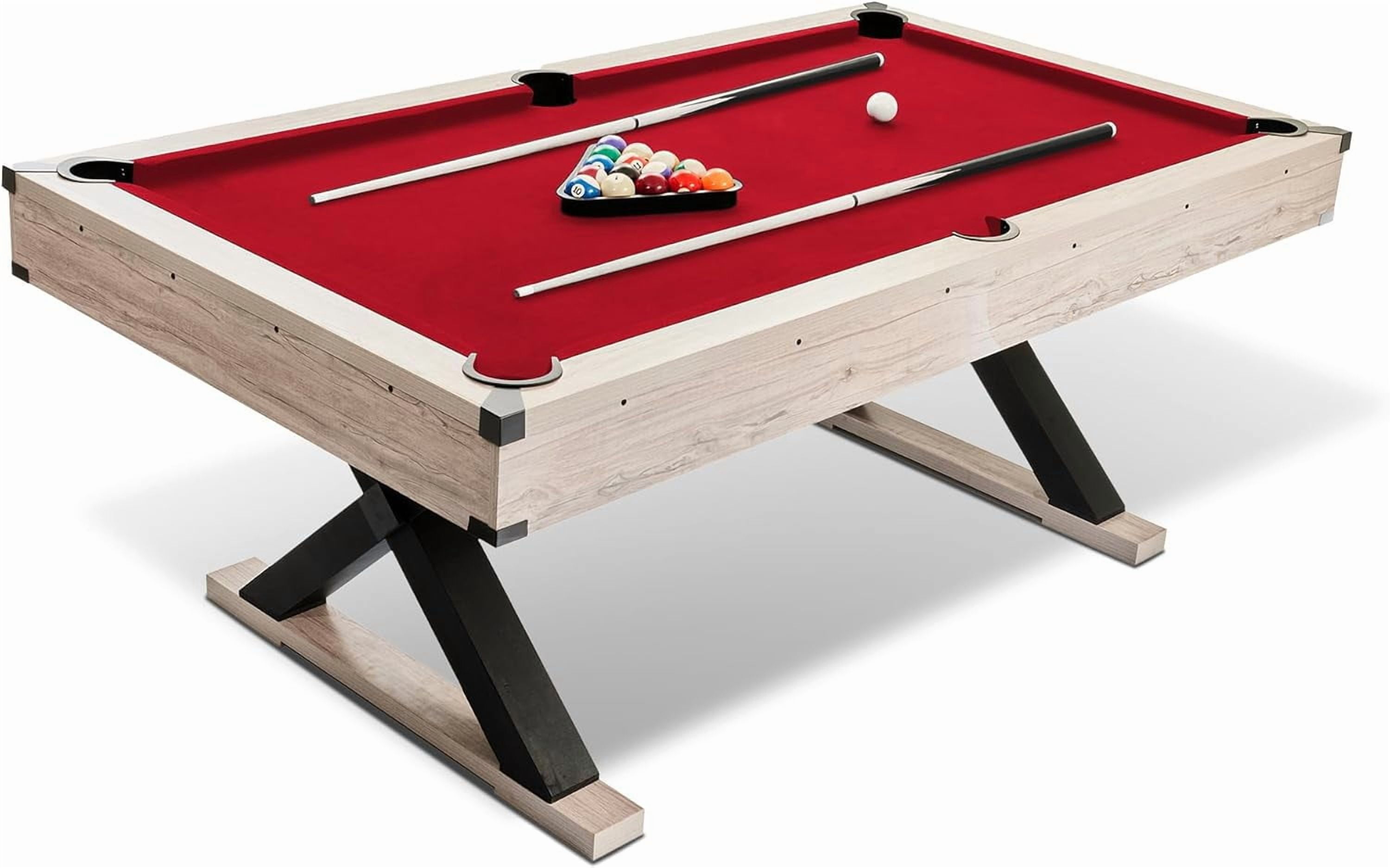 Rugerasy 84-Inch Pool Table,7 FT Solid Wood Pool Table,Modern Billiard ...
