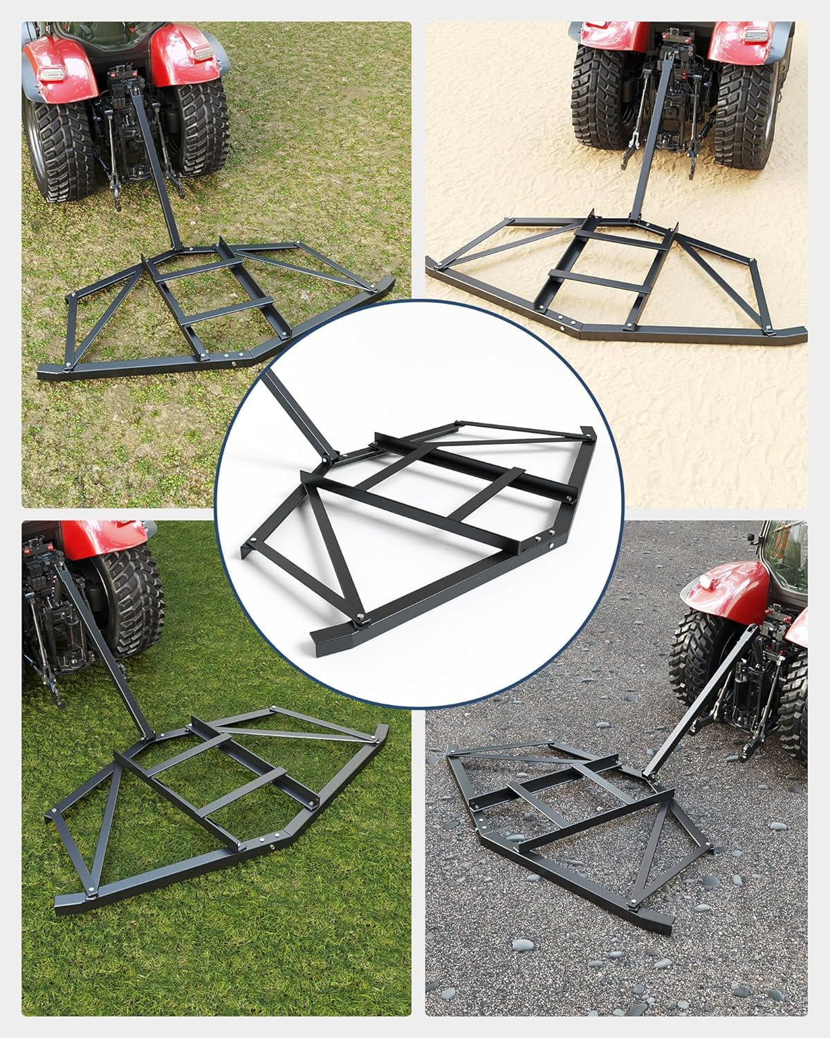 Rugerasy Driveway Drag 72Inch Width,Steel Driveway Grader with Pin ...