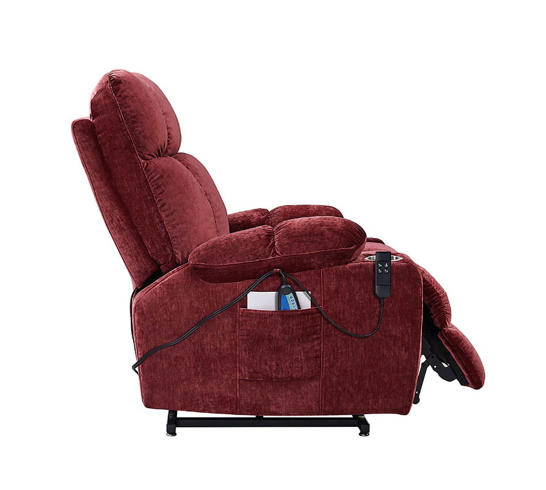 Rugerasy Dual Motor Power Lift Recliner Chair with Heating & Massage ...