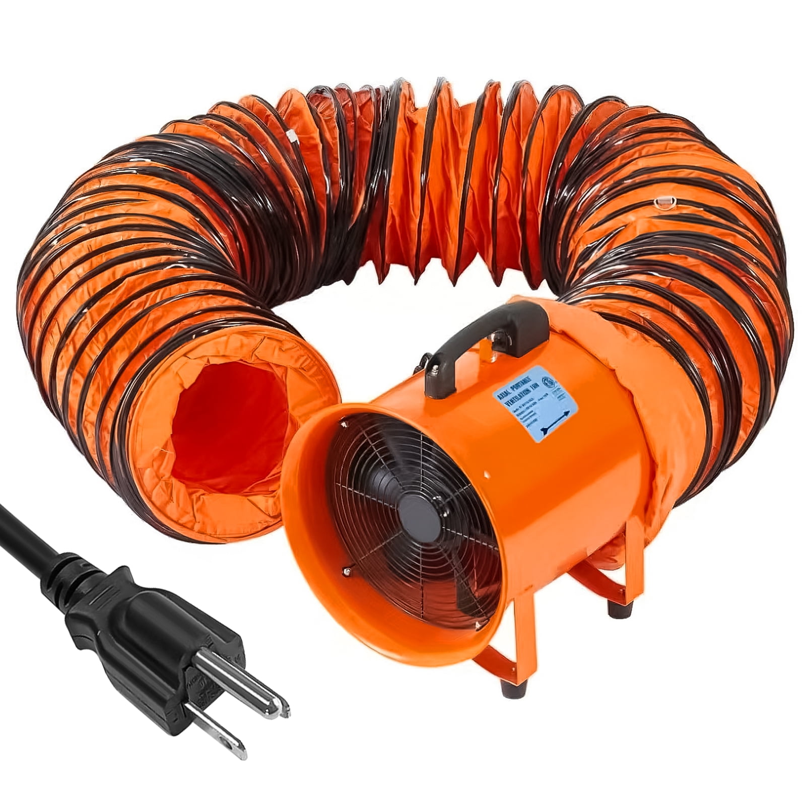 Rugerasy Heavy duty cylindrical axial flow exhaust fan with pipeline ...