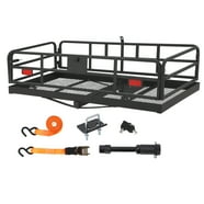 Tow Tuff 62 Inch Steel Cargo Carrier and Bike Rack, Hitch Car Vehicle ...