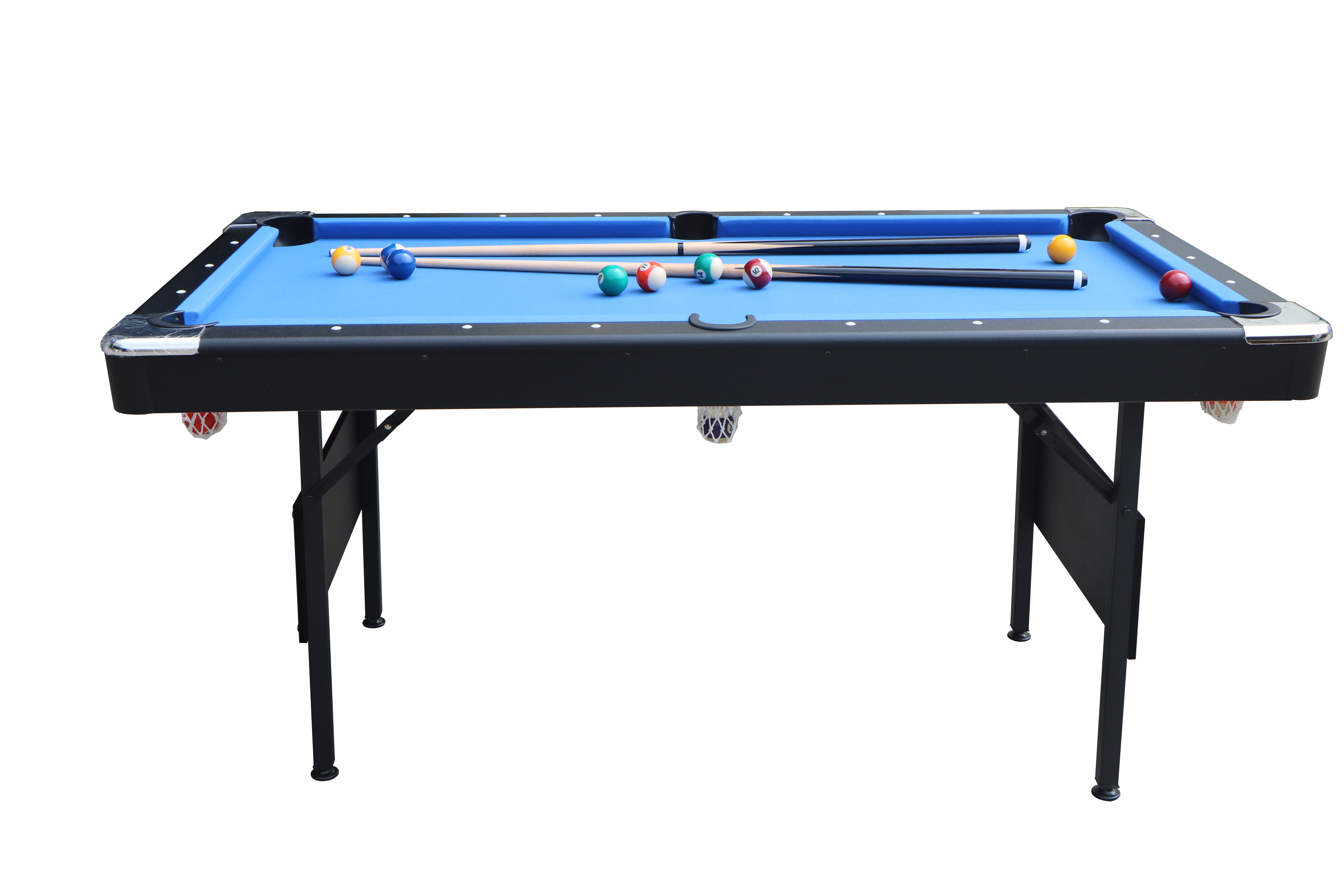 Rugerasy Indoor Pool Table Set With Balls Triangle Rack Chalk Billiard ...