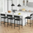 Rugerasy Kitchen Table Set for 4,Dining Table with 2 Upholstered Bar ...